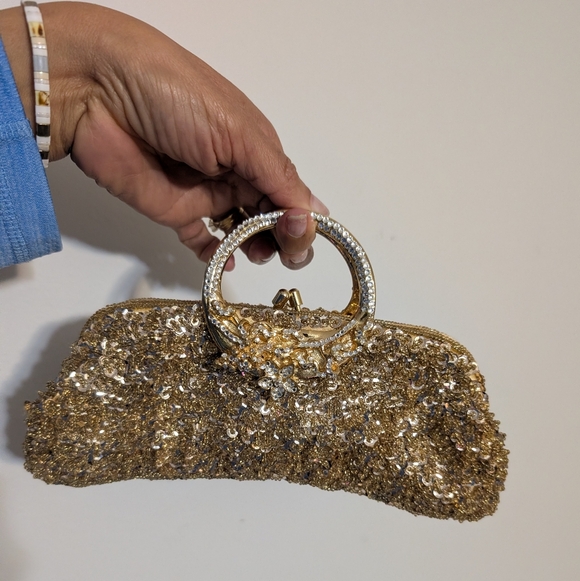 Lord & Taylor | Bags | Lord Taylor Gold Beaded Evening Clutch | Poshmark